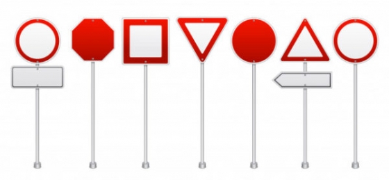 Placas vermelhas de trânsito, o que significam? E outras cores?